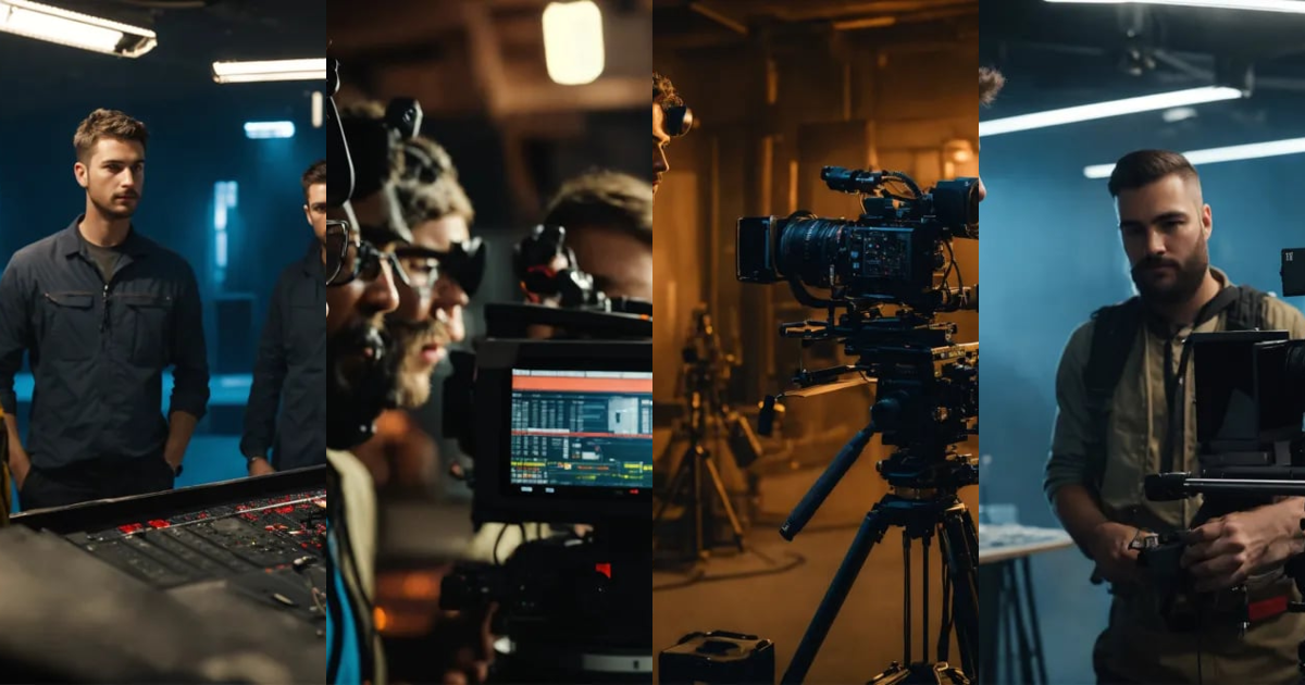 Lexica - The operator looks directly into the frame, he is under the ...