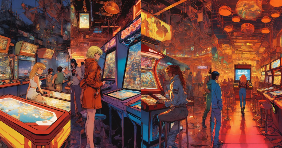 Lexica - Vintage 90's environmental wide shot of a chaotic bar at night ...