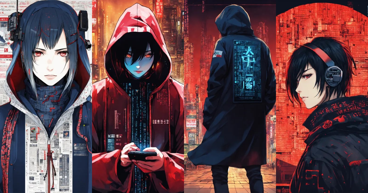 Lexica - Code, hacker, Japan, manga style