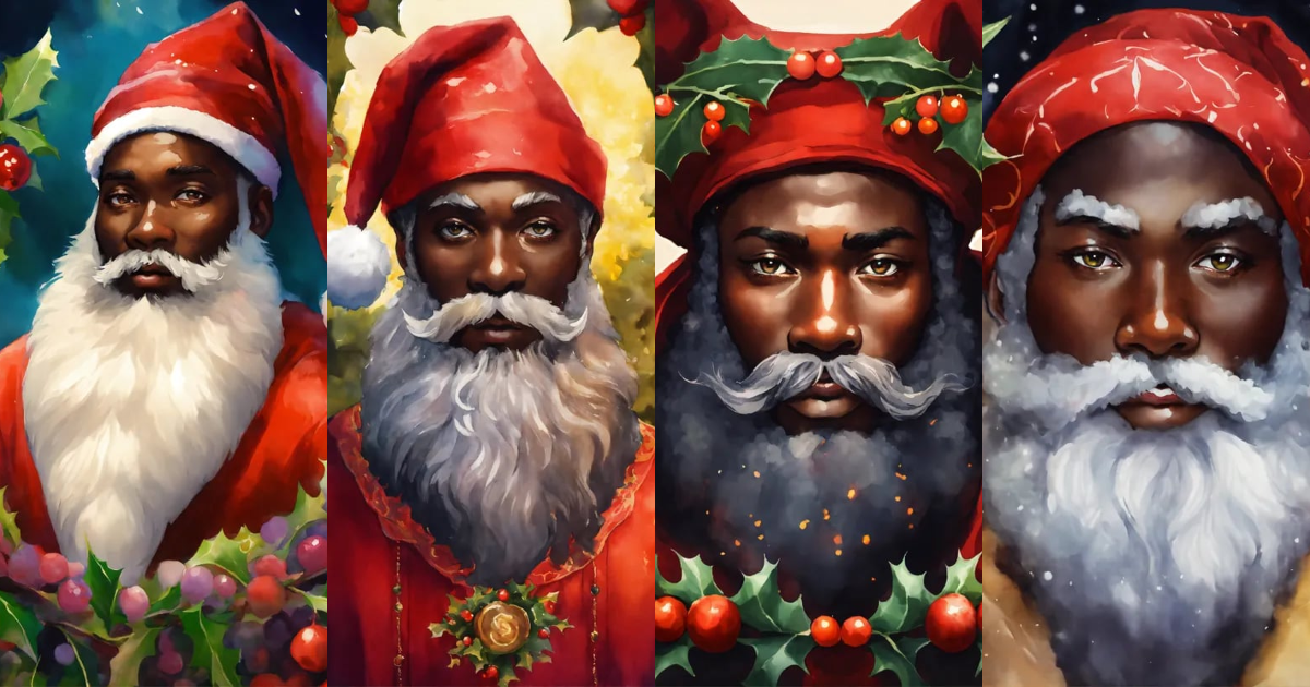 Lexica - Deep complexion extremely pointed eared Black Santa Claus ...