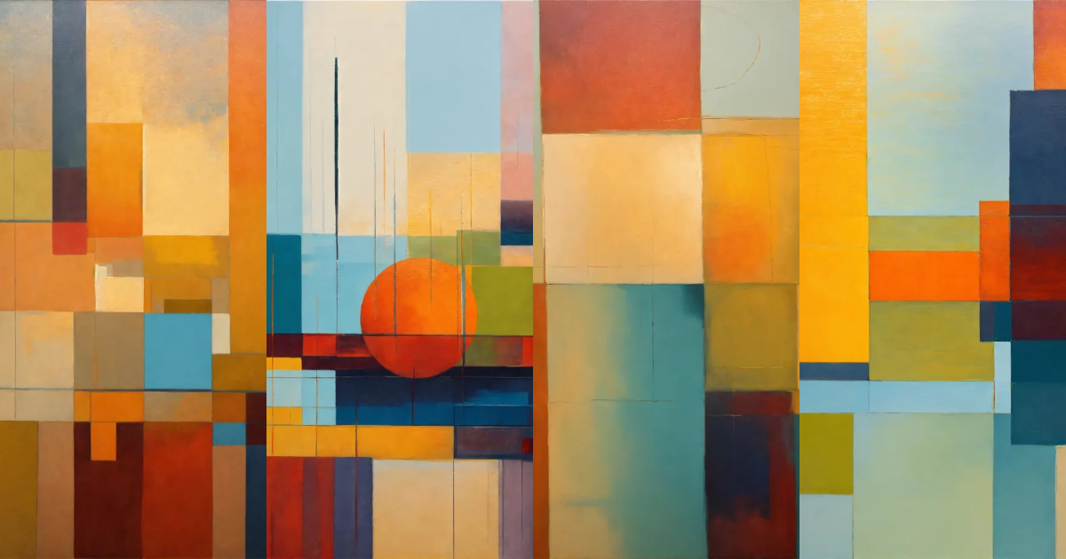 Lexica - Abstract and minimalist oil painting of transcendence with ...