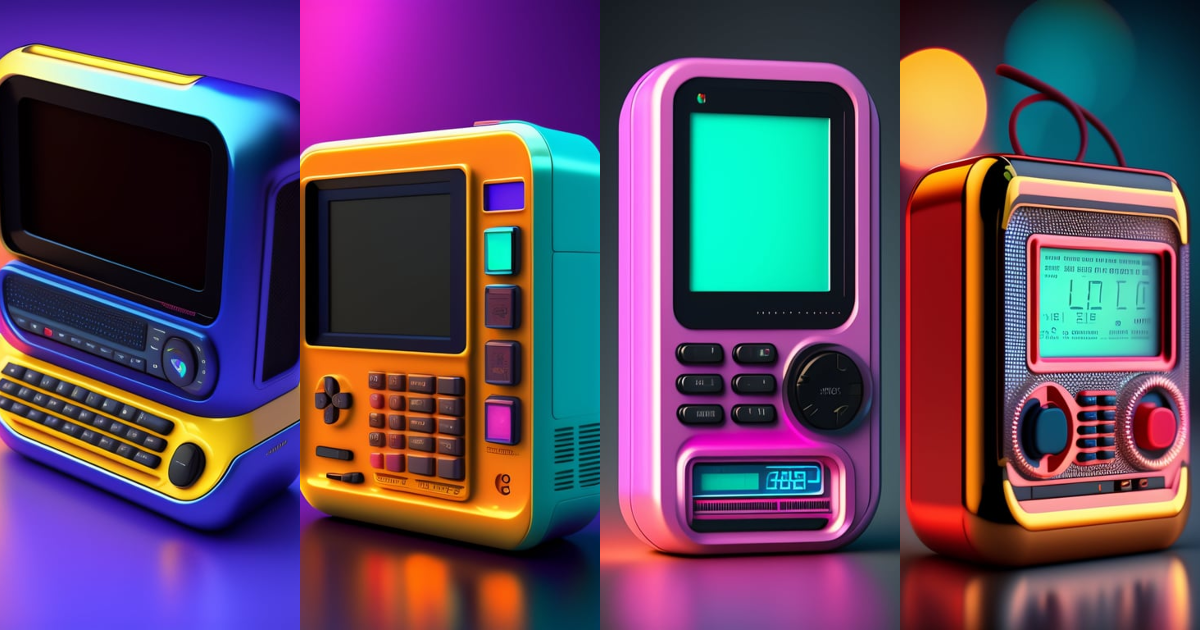Lexica - Vintage personal handheld computer device, 1990s, retro mini ...