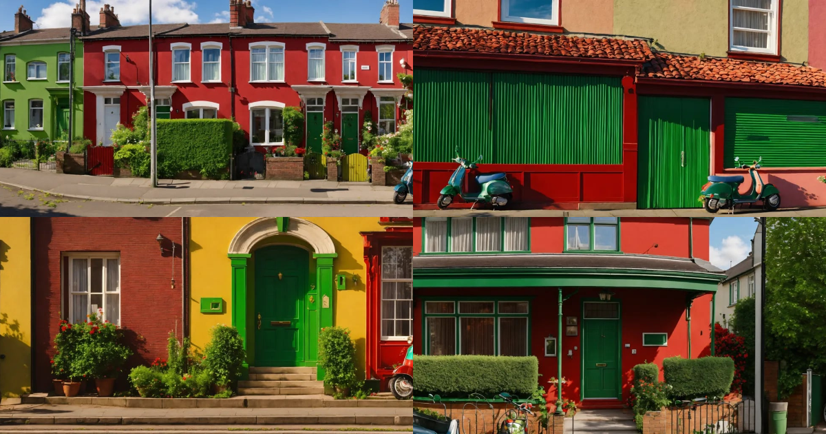 Lexica - I need an image of the facade of a typical middle-class house ...