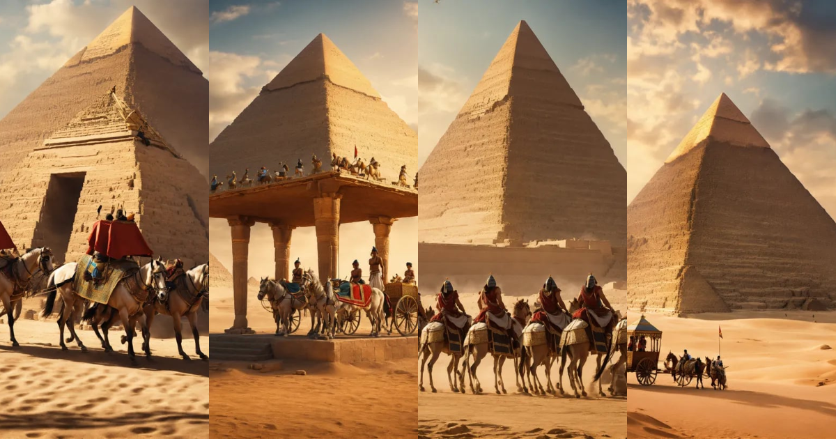 Lexica - An epic fantasy scene outdoor in ancient Egypt featuring the ...