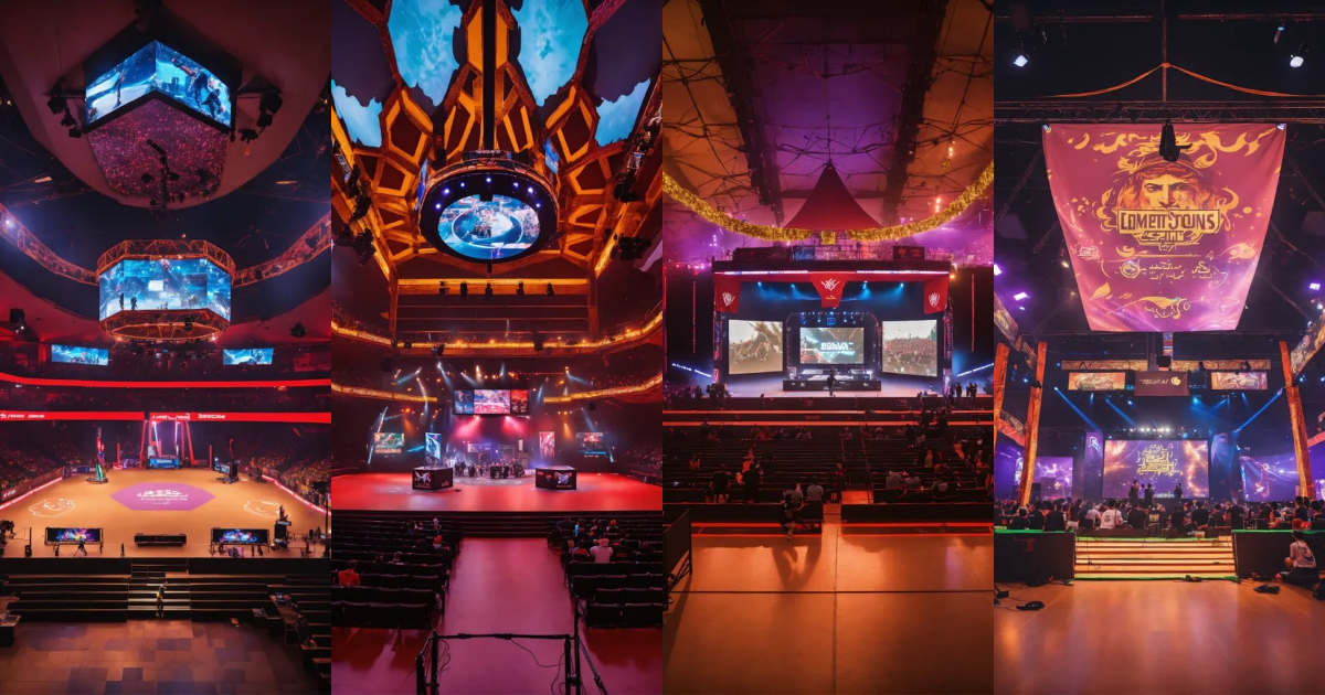 Lexica - Generate an image of a small esports venue's indoor stage ...