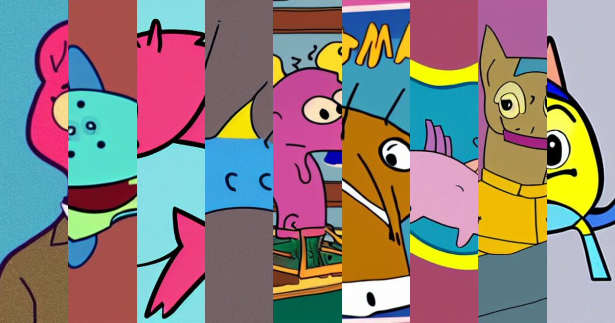 Lexica - A cartoon catfish giving a thumbs up in the style of bojack ...