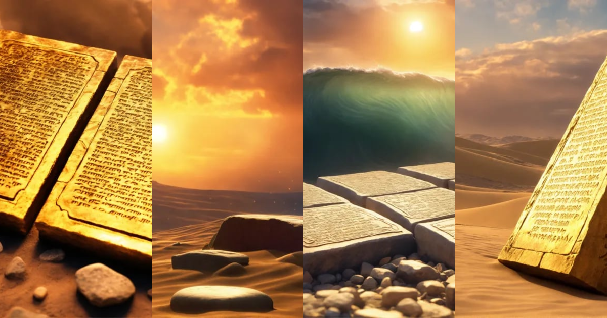 Lexica - Stone Tablets Hz. In Moses' hands are the stone tablets of the ...