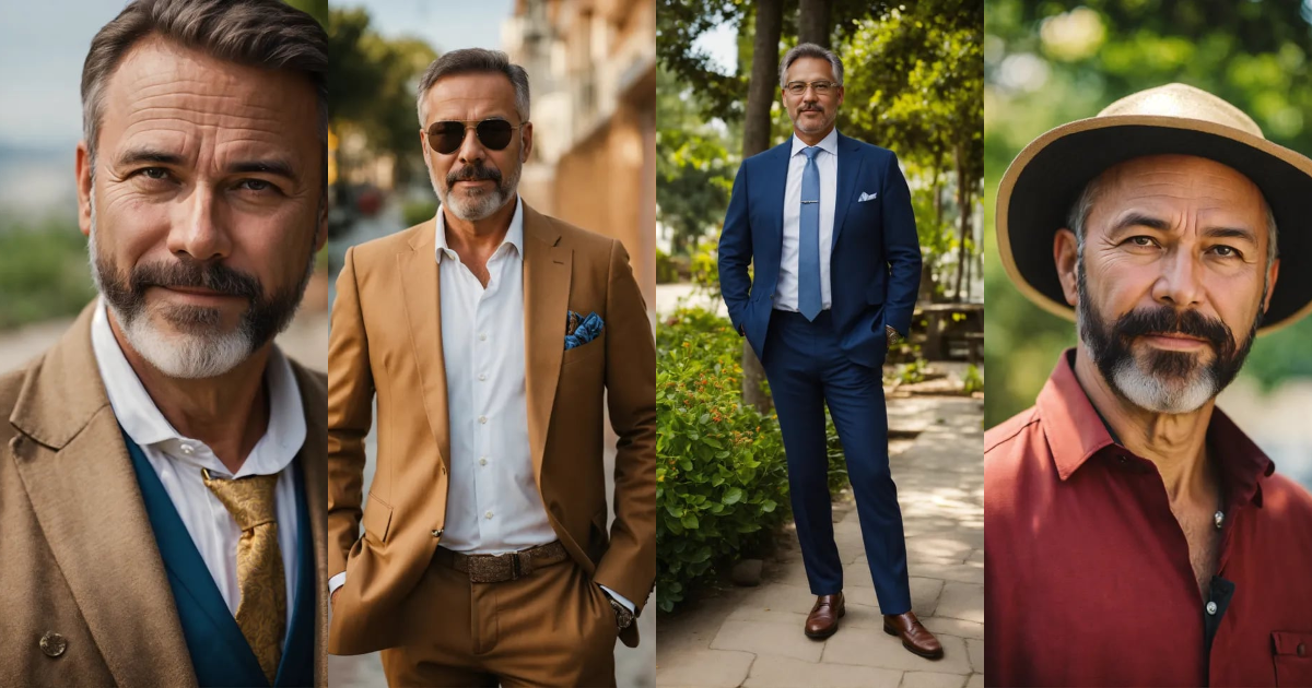 Lexica - Outdoor portrait of a 50-year-old rich man are good lucking ...