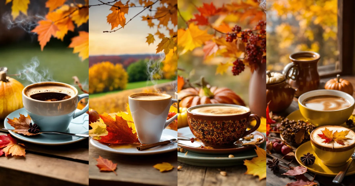 Lexica - Beautiful photo of autumn details breakfast and hot smoking ...