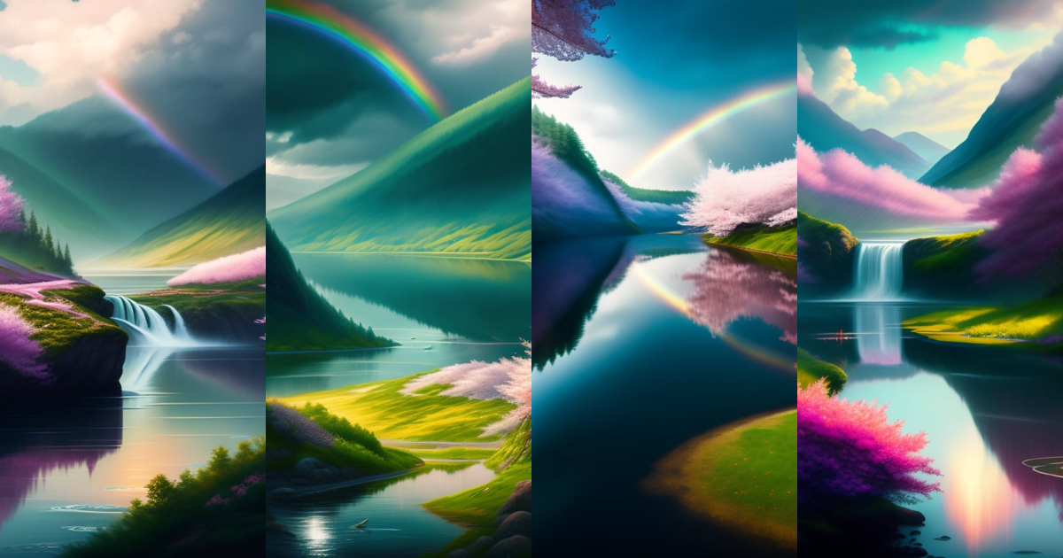 Lexica - Hyper detailed landscape, Thunder rumbled and it rained, and ...