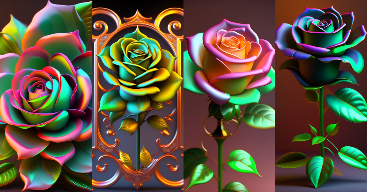 Lexica - ROSE, ornate, Cleancore, oil, portrait, Blender rendering ...