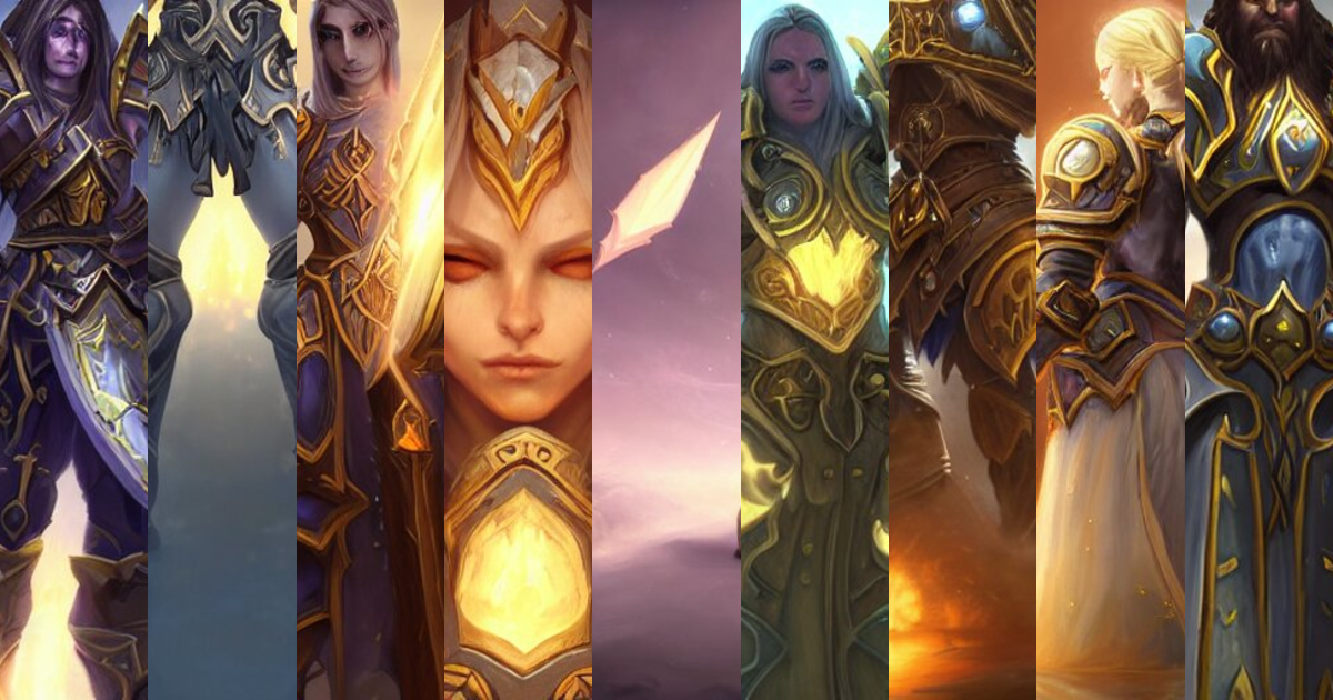 Lexica - World of warcraft lightforged human paladin, artstation hall ...