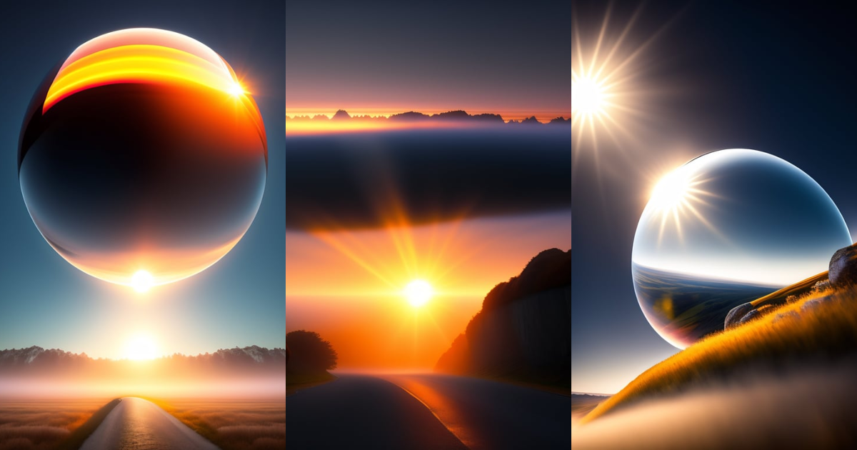 Lexica - Experience the awe-inspiring sight of an enormous sun ...