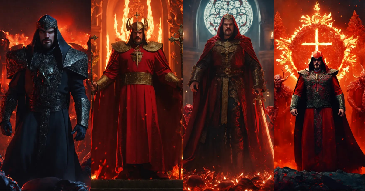 Lexica - David Harbour as Thulsa Doom catholic priest, evil Christmas ...