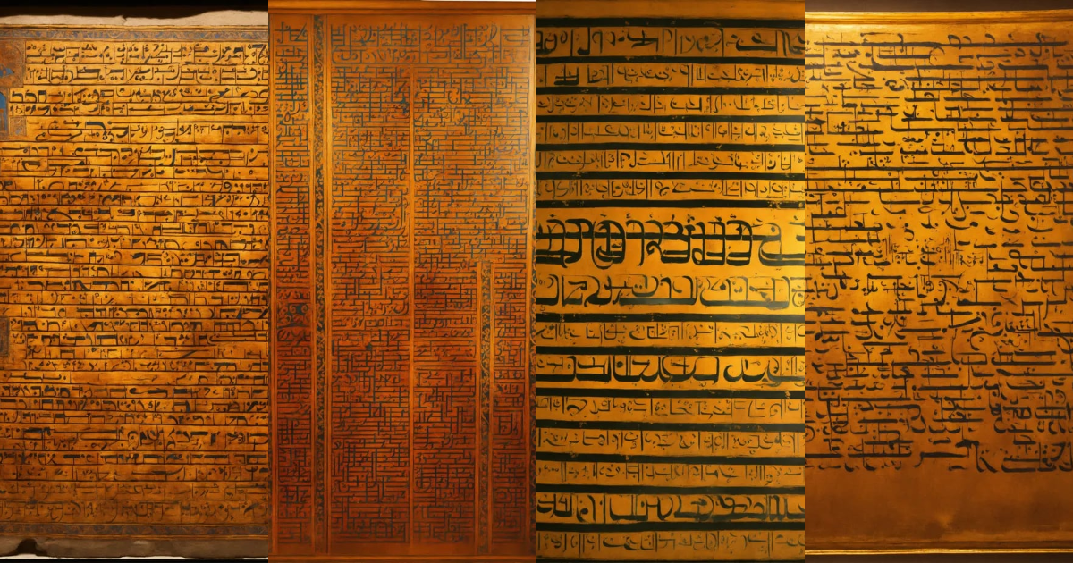 Lexica - Byzantine neumatic script painting