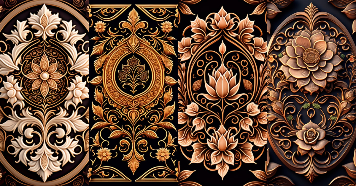 Lexica - Beautiful symmetrical decorative ornament with classical ...