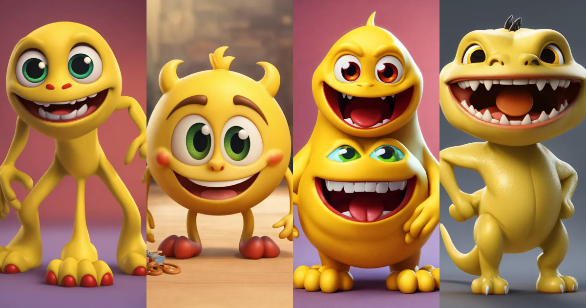 Lexica - 3d realistic emoji with hand and foot look pixar monster inch ...