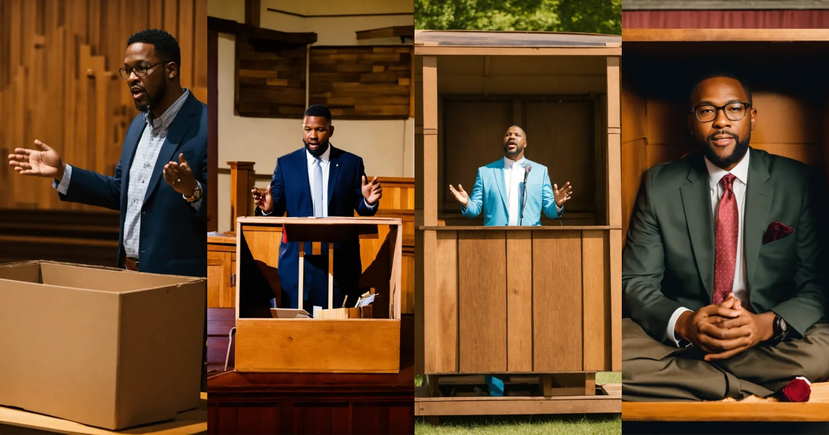 Lexica - Pastor preaching in a box