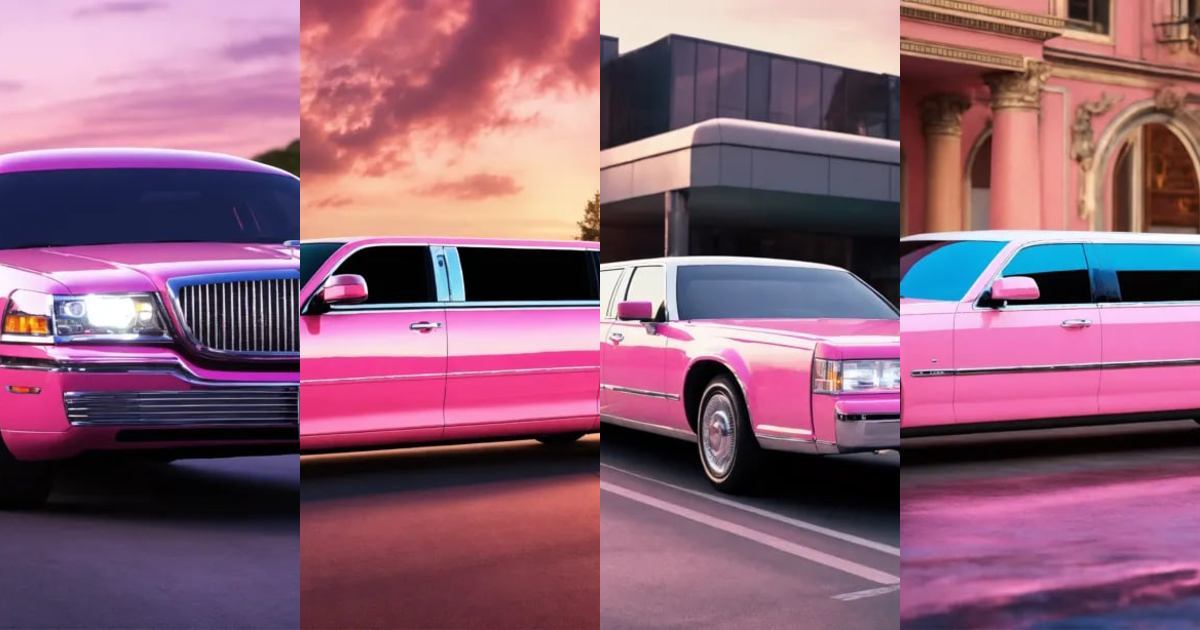 Lexica - Long pink limo, car rental, 3D, photo-realistic, 4K, high ...