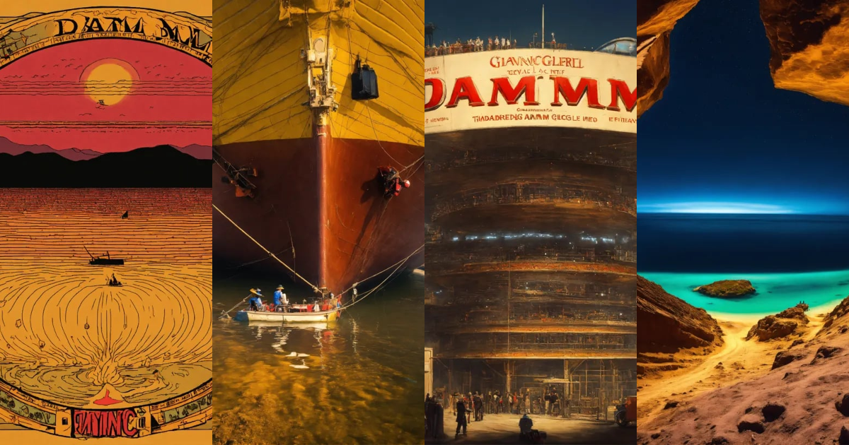 Lexica - Gigantic damm, very high very big bevor a gignatic deep channel