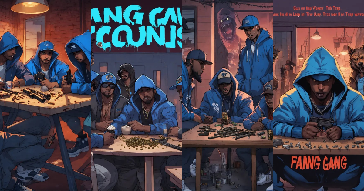 Lexica - Gangster Werewolves in hoodies and baseball caps with the ...