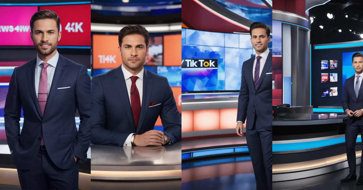 Lexica - Visualize an elegant news anchor from a major TV news channel ...