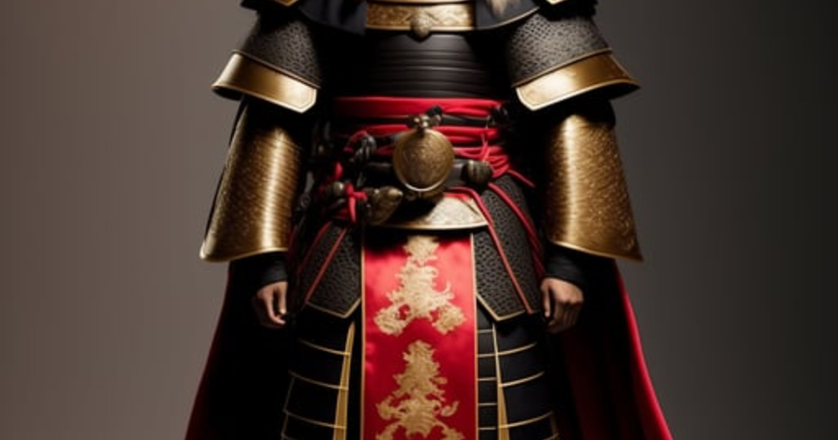 Lexica - Full body shot of a samurai wearing authentic historical armor ...