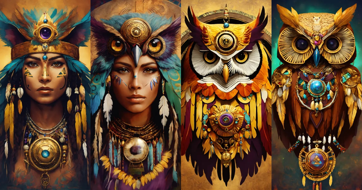 Lexica - Wise owl native american shaman, antropomorph, native american ...
