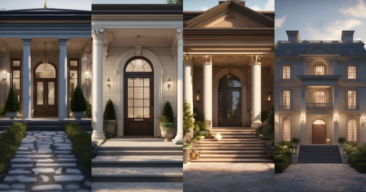 Lexica - 3d render, 4k, unreal engine of a mansion with modern classic ...