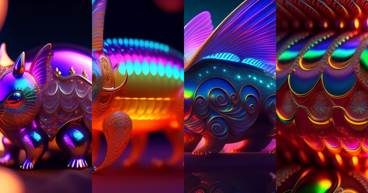 Lexica - Candy iridescent creature in candyland, backlit, warm tones ...