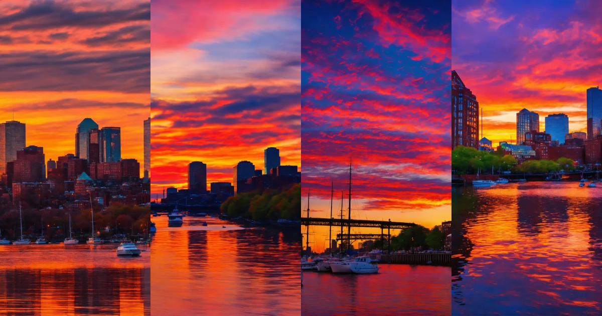 Lexica - Boston impressionistic sunset
