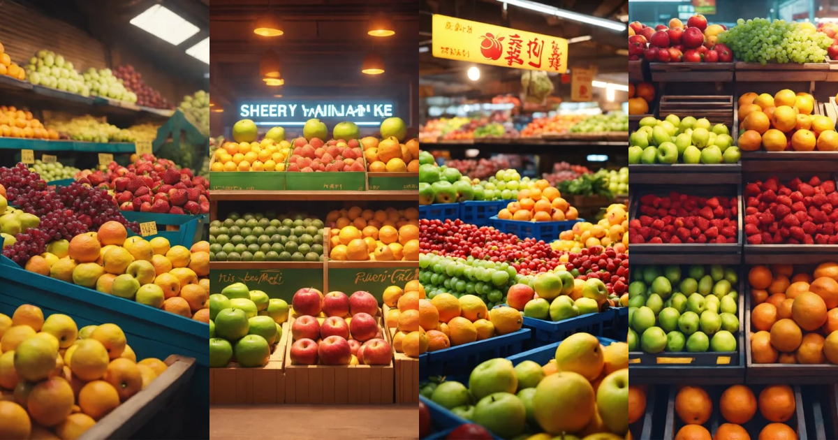 Lexica - Cheery fruit market, Highly Detailed, Vibrant, Production ...