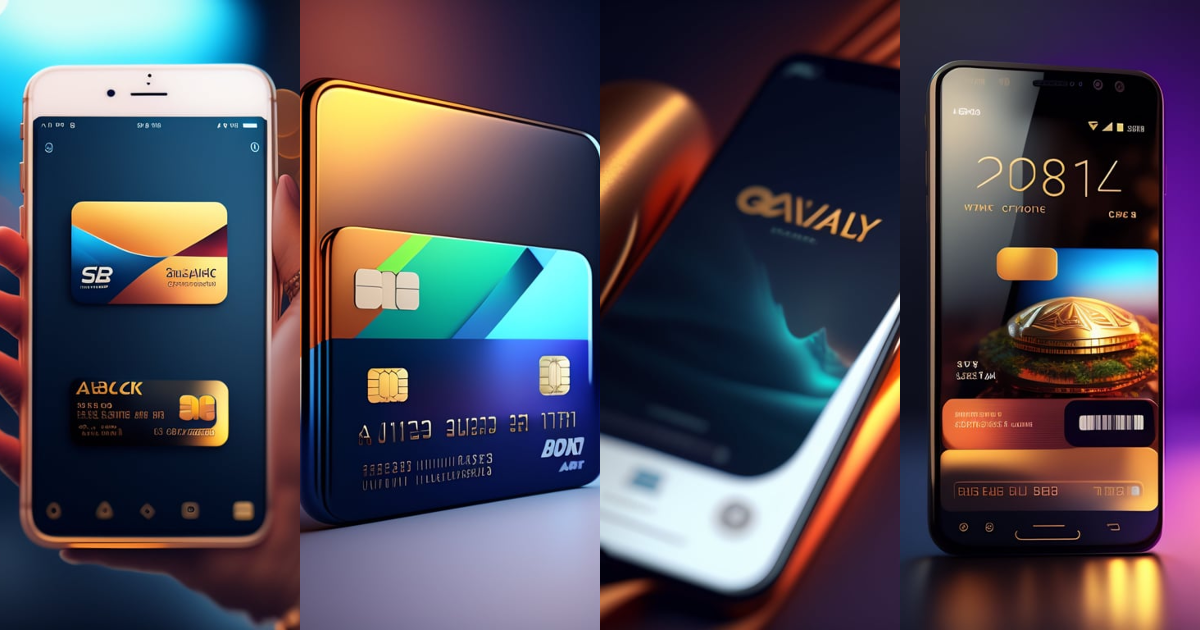 Lexica - Credit card, screen touch, icons app, dramatic lighting ...