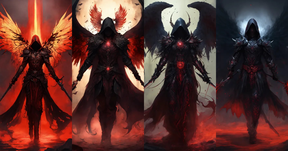 Lexica - Realistic illustration art, ink, Shadow Seraphim's costume is ...