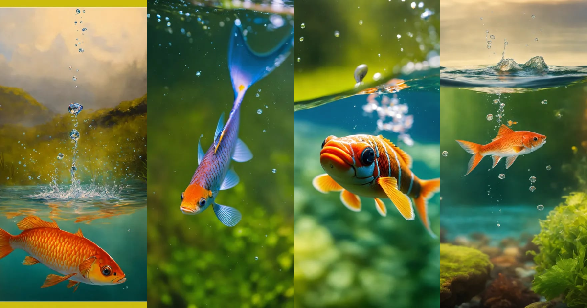 Lexica - The drop falls below the water surface, it morphs into a small ...