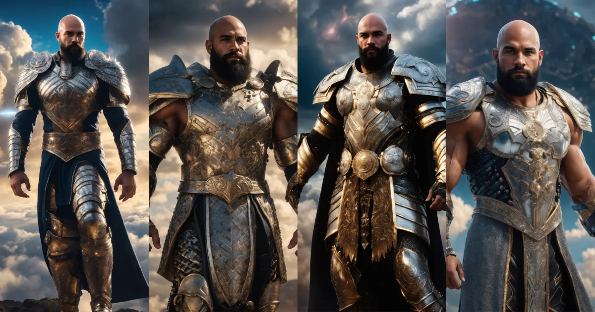 Lexica - Bald well groomed bearded man, a strong muscular handsome ...