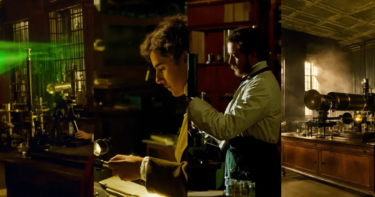 Lexica - A scientist uses a spectroscope to study elements inside a ...