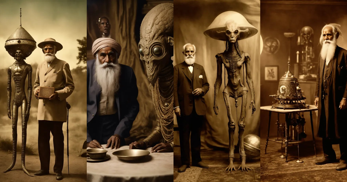 Lexica - Old man wearing hindu fakir , with a turbant in head, standing ...