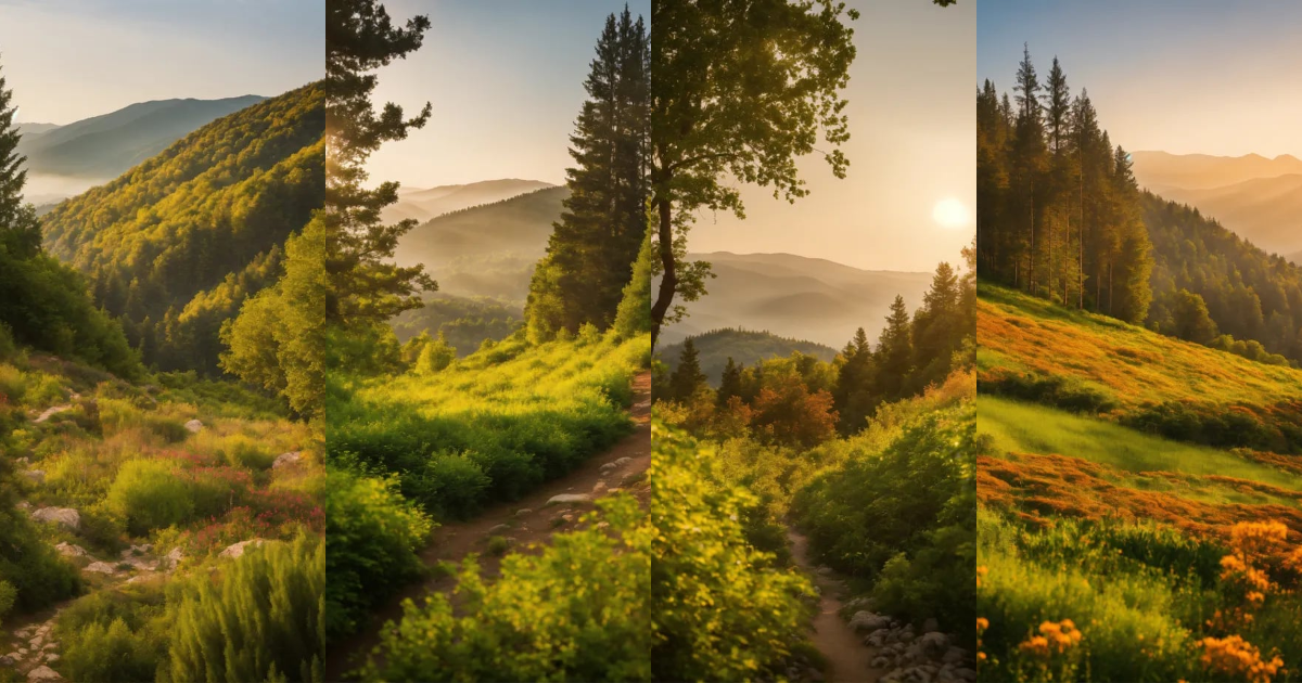 Lexica - A plot of horizontal land with stunning natural scenery in the ...