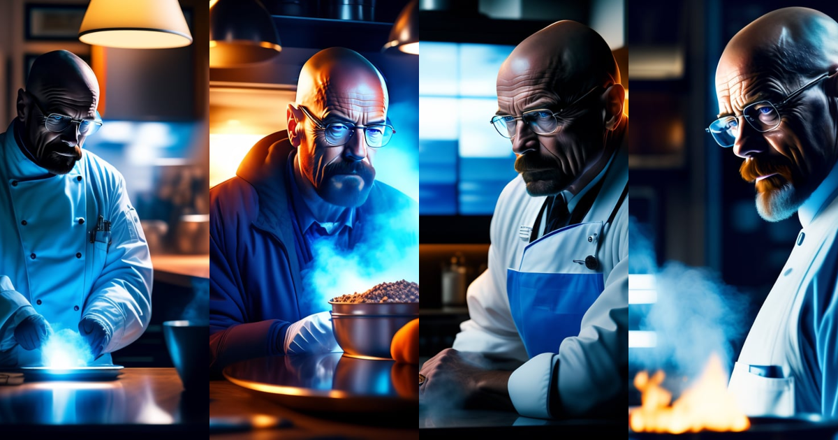 Lexica - Walter white cooking blue in his office, HDR, ultra realistic ...