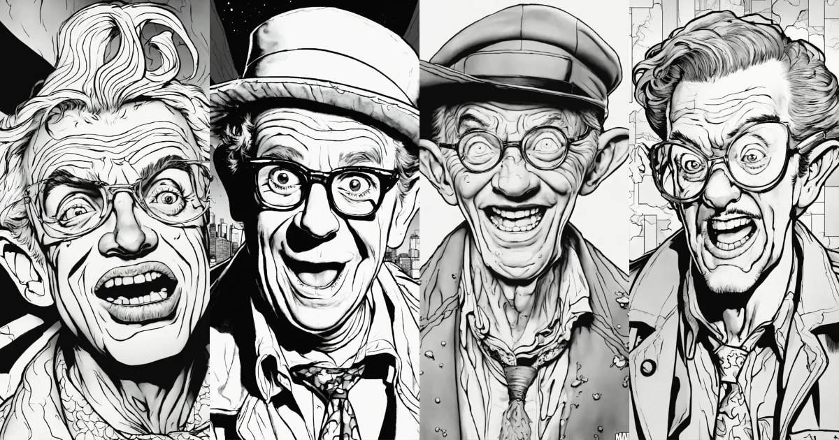 Lexica - Coloring page for adults, pop art, MAD Magazine Character ...