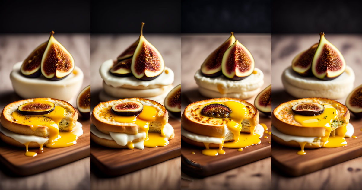 Lexica - Croque Madame with Figs, blurred background, bright natural lighting, close-up shot ...
