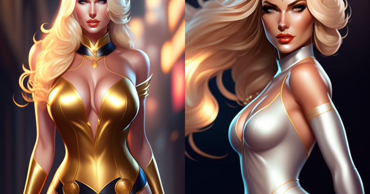 Lexica - Blonde, female superhero, zatanna, full body view, highly detailed, artgerm style ...