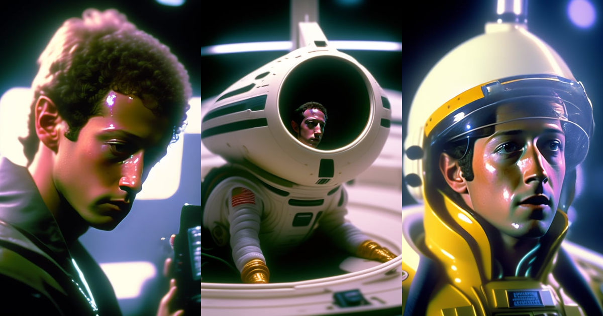 Lexica - A broken mark zuckerberg android leaking white fluid on the ...