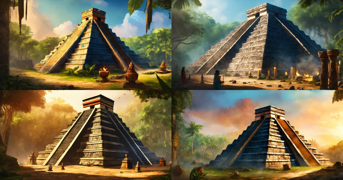 Lexica - Mayan pyramid, digital painting, artstation, cg art, elegant ...