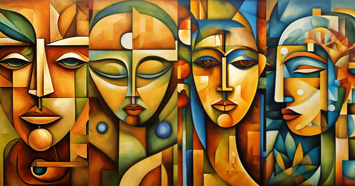 Lexica - Abstract composition of Nature Spirit cubist art in high ...