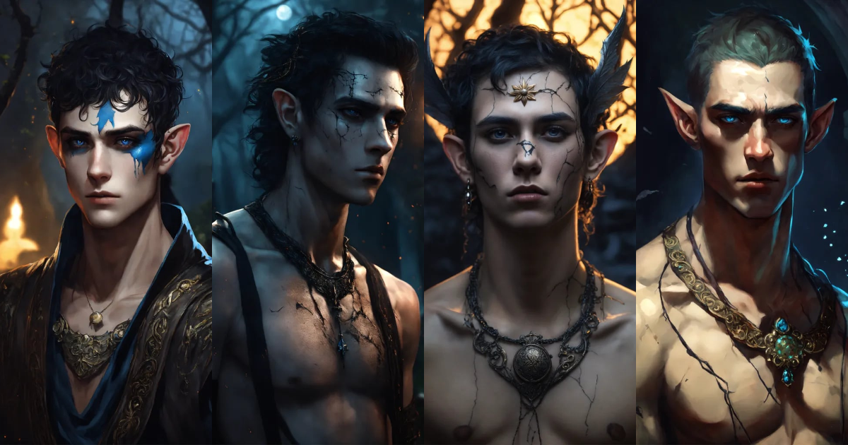 Lexica - Fantasy portrait of a gaunt male elf, sickly thin, scrawny ...