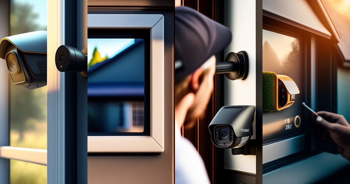 Lexica - Security camera watching a thieft breaking into a house