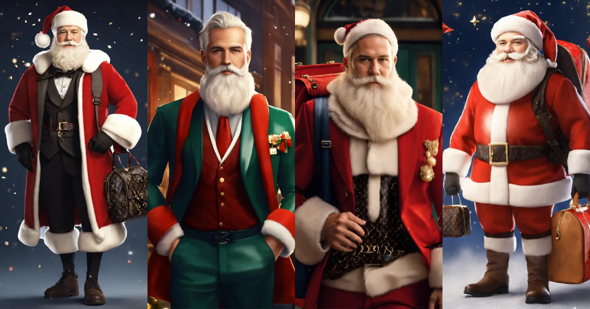 Lexica - A extremely handsome modern Caucasian Santa Claus, wearing a ...