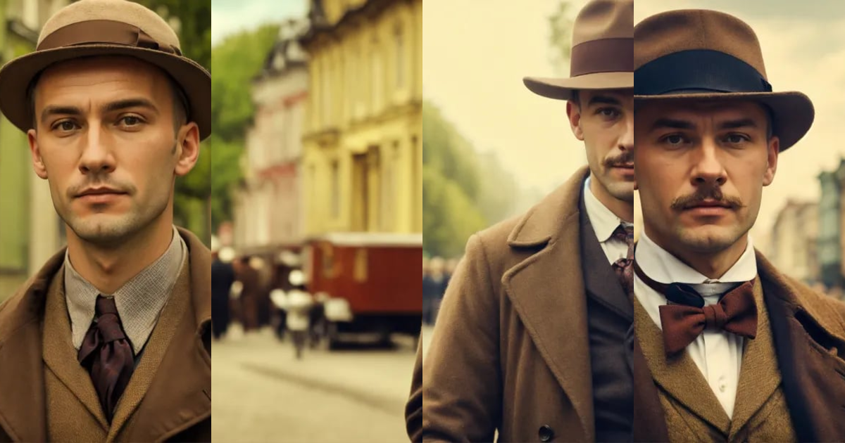 Lexica - Cute poland man in full haight 1920-1930 on streen in warshaw ...